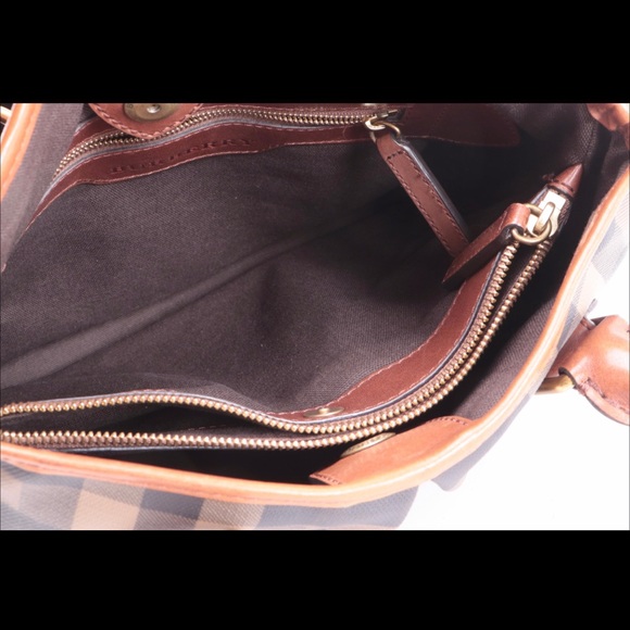 Burberry | Bags | Burberry Northfield Check Coated Canvas And Leather ...